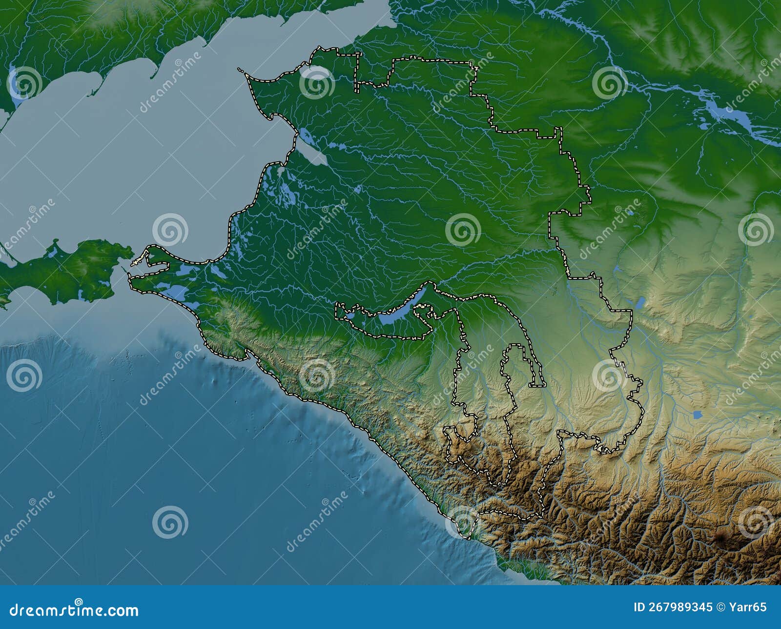 Krasnodar, Russia. Physical. No Legend Stock Illustration ...