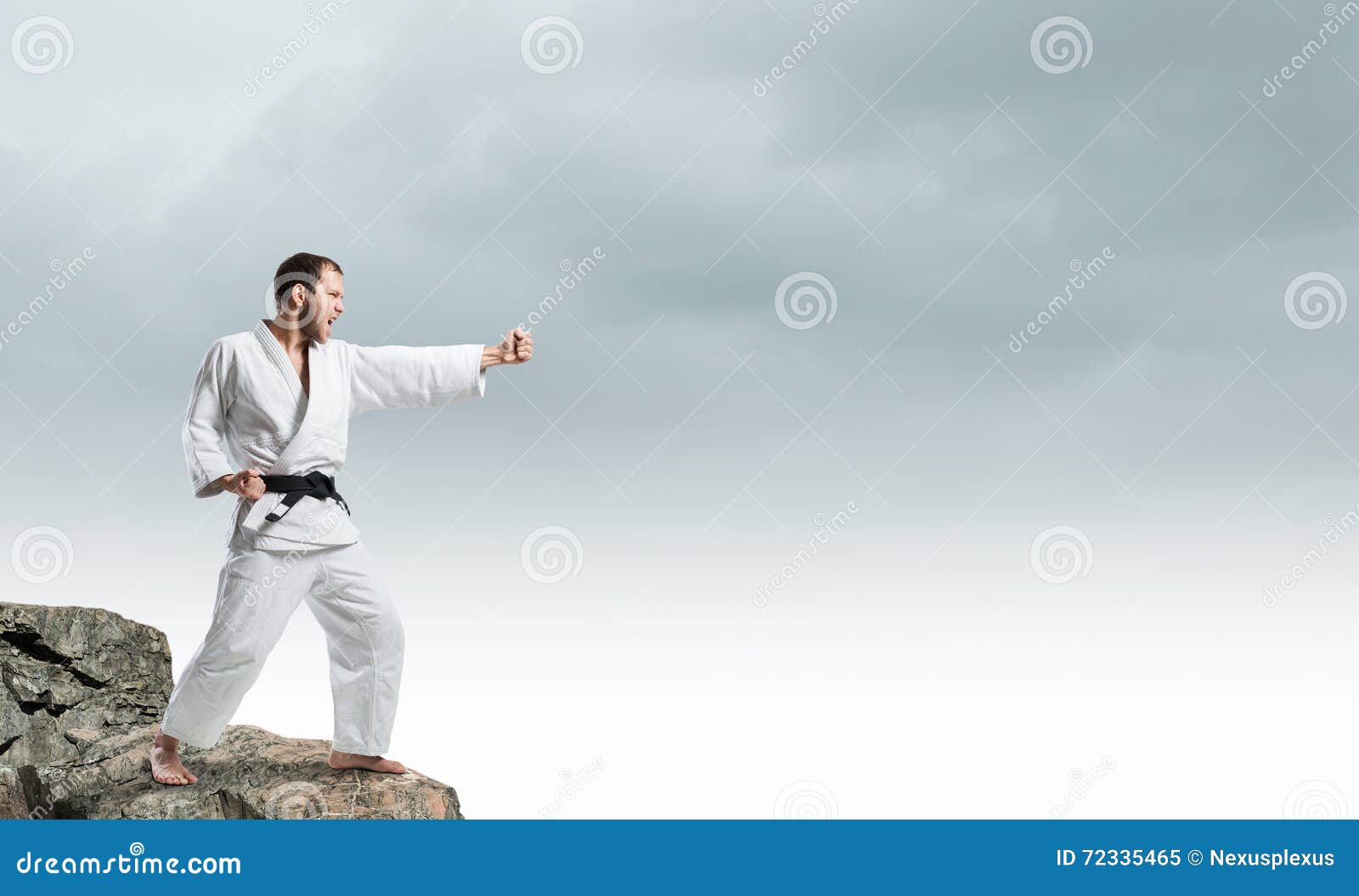 Krate man in action stock image. Image of fight, cloud - 72335465
