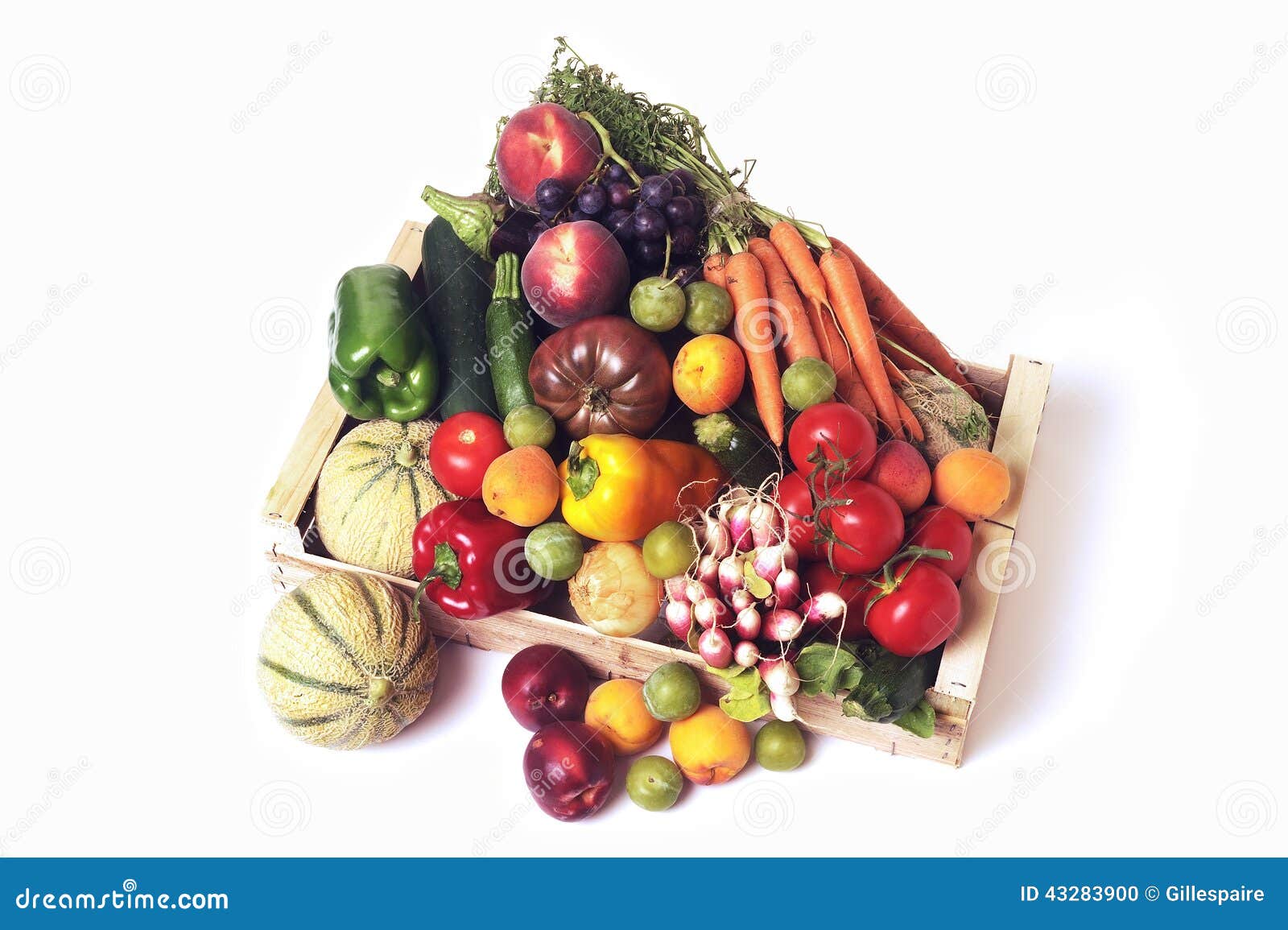 Kratten Van Fruit En Groenten Stock Foto - Image of houder, voedsel ...