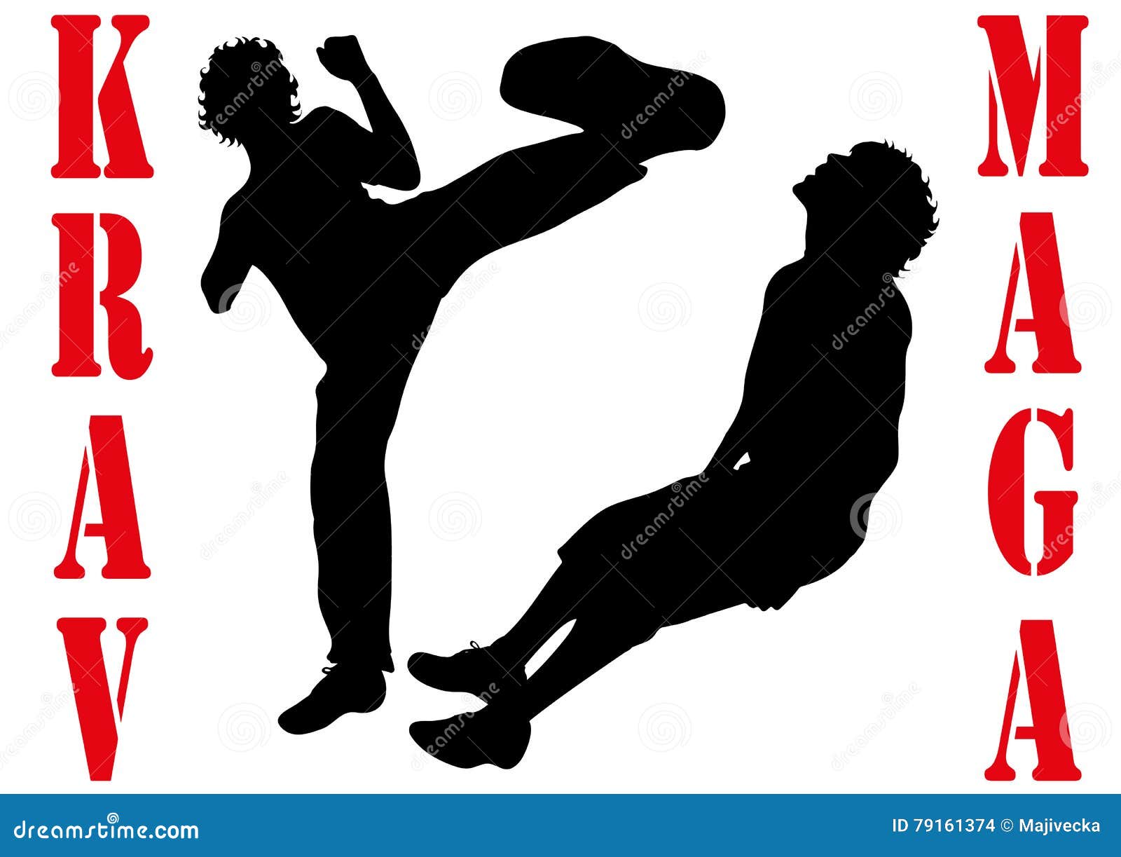 Krav Maga stock vector. Illustration of violence, krav - 79161374