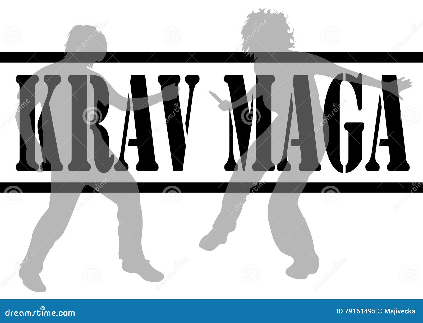 Krav Maga stock vector. Illustration of vector, hand - 79161495