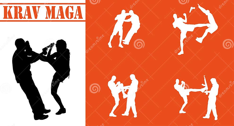 Krav Maga stock illustration. Illustration of isolated - 77963738