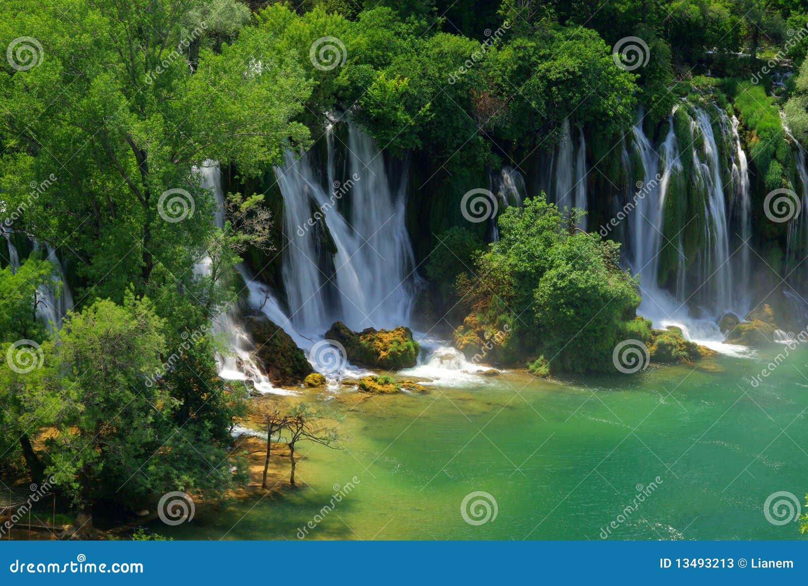 Kravica waterfall stock image. Image of forest, landscape - 13493213