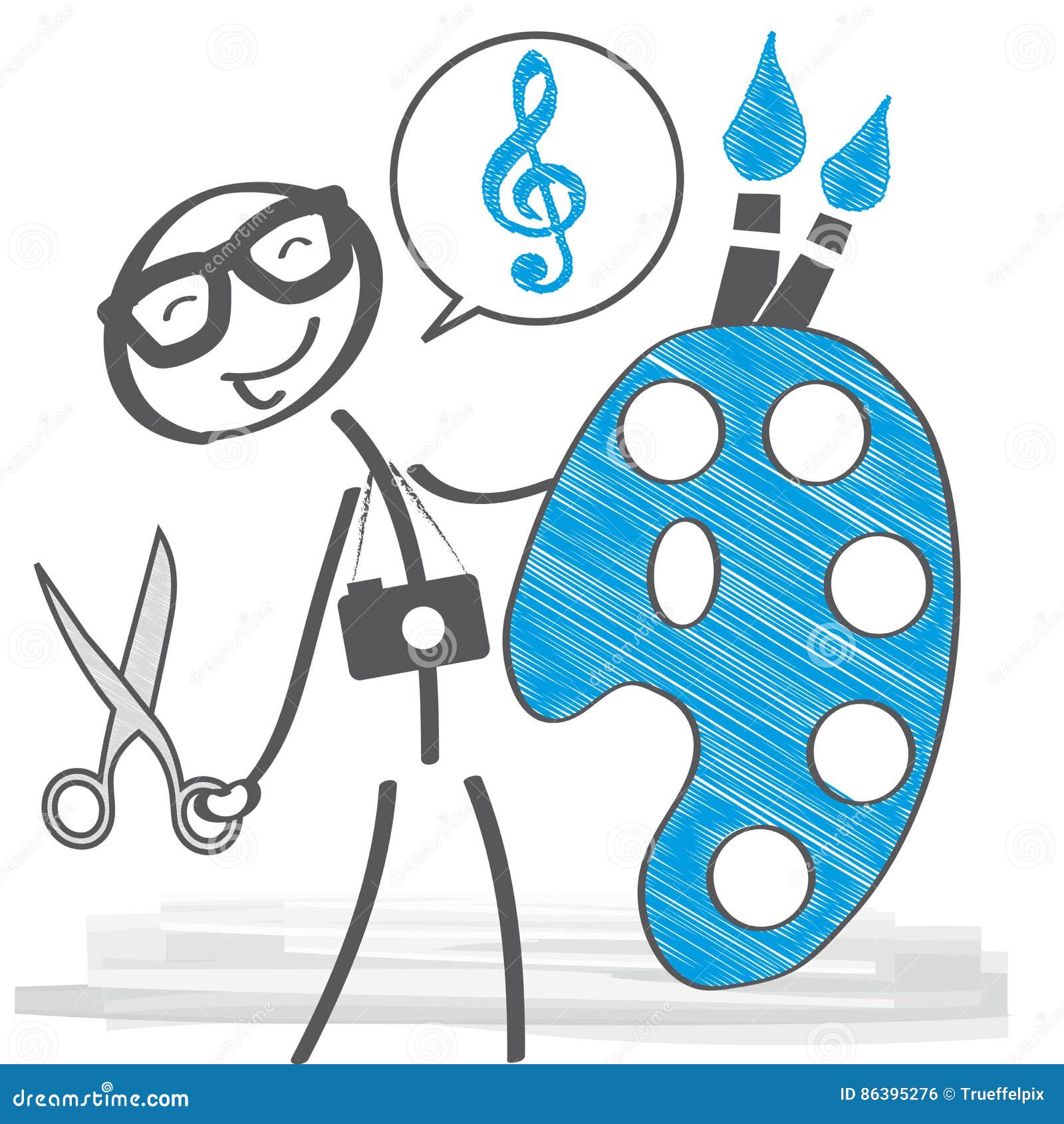 Kreative Hobbyillustration stock abbildung. Illustration von studieren ...