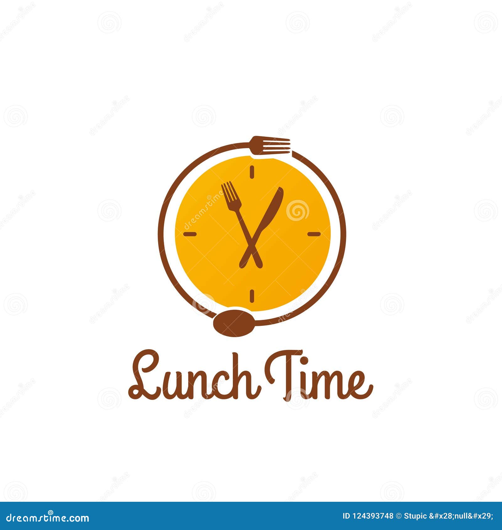 Kreative Mittagspause Logo Design Vector Art Logo Stock Abbildung ...