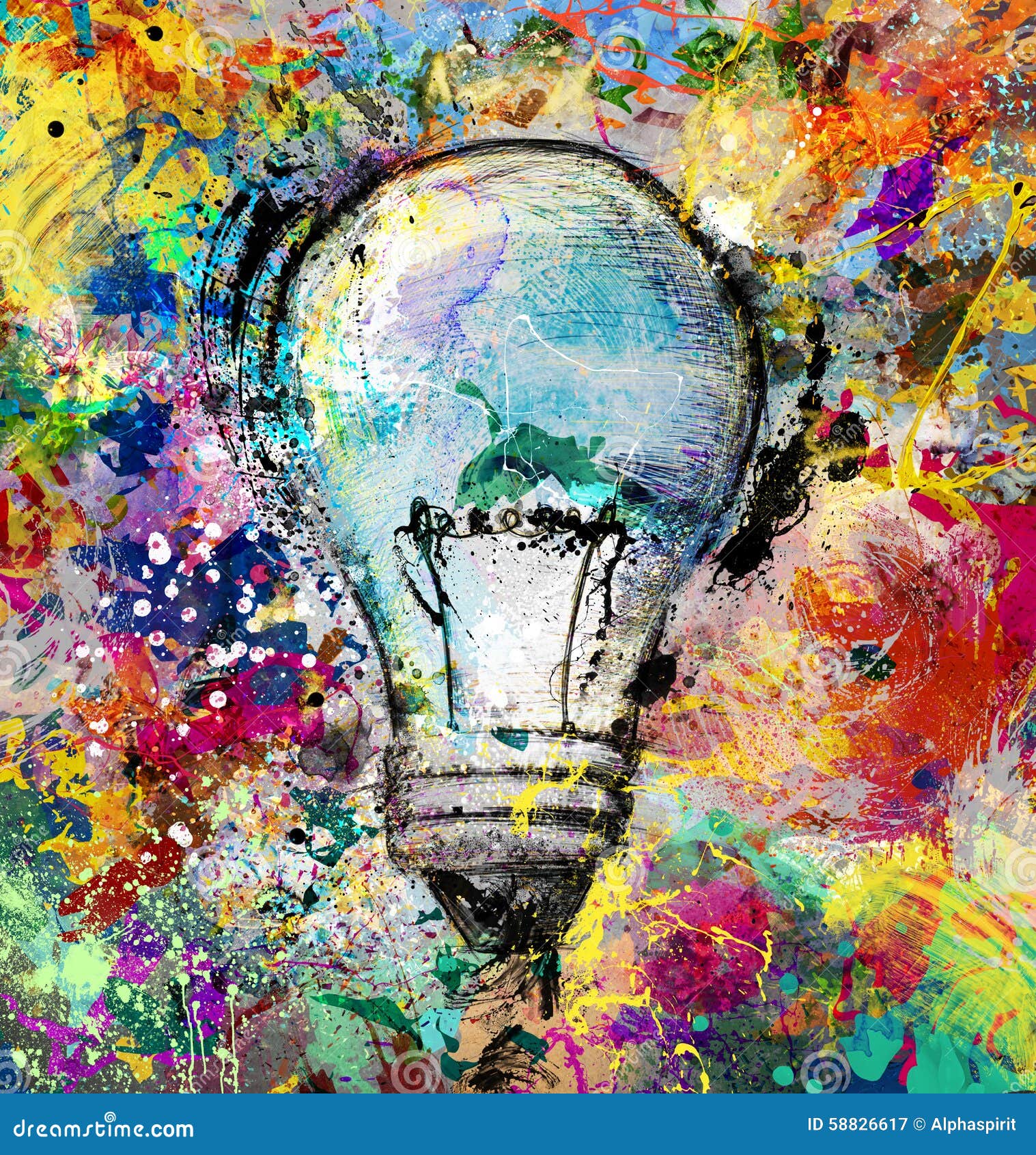 Kreative und bunte Idee stockbild. Bild von energie, innovation - 58826617