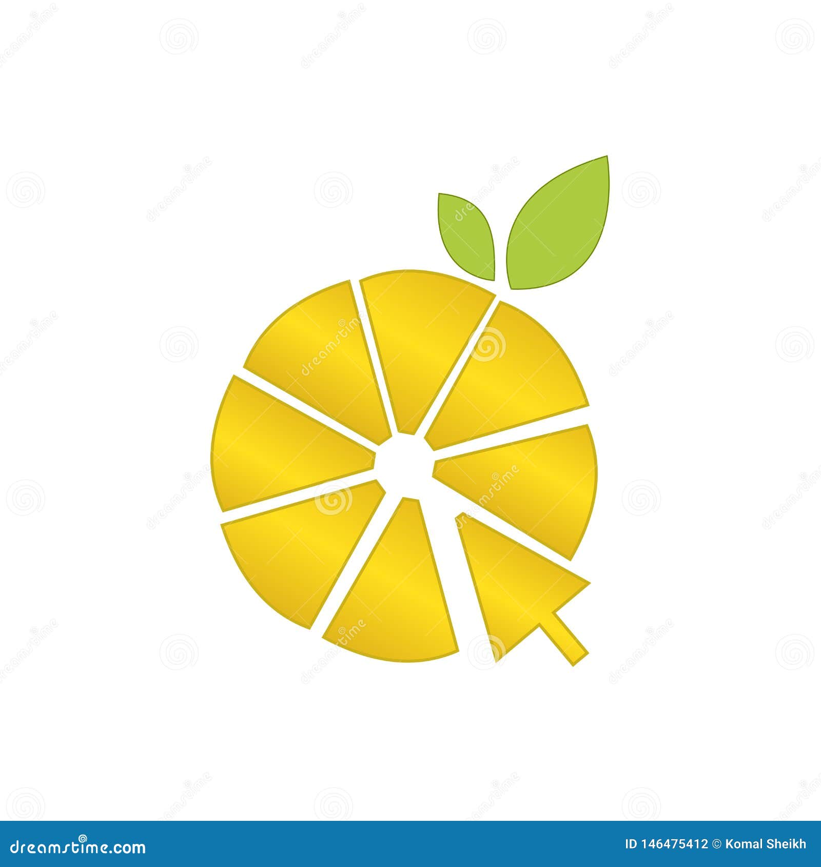 Kreative Zitrone Illustration Logo Design Pfeilform Vektor Abbildung ...