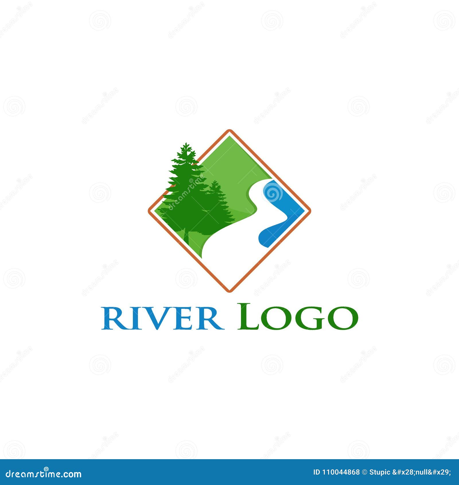 Kreativer Fluss Logo Vector Art Logo Stock Abbildung - Illustration von ...