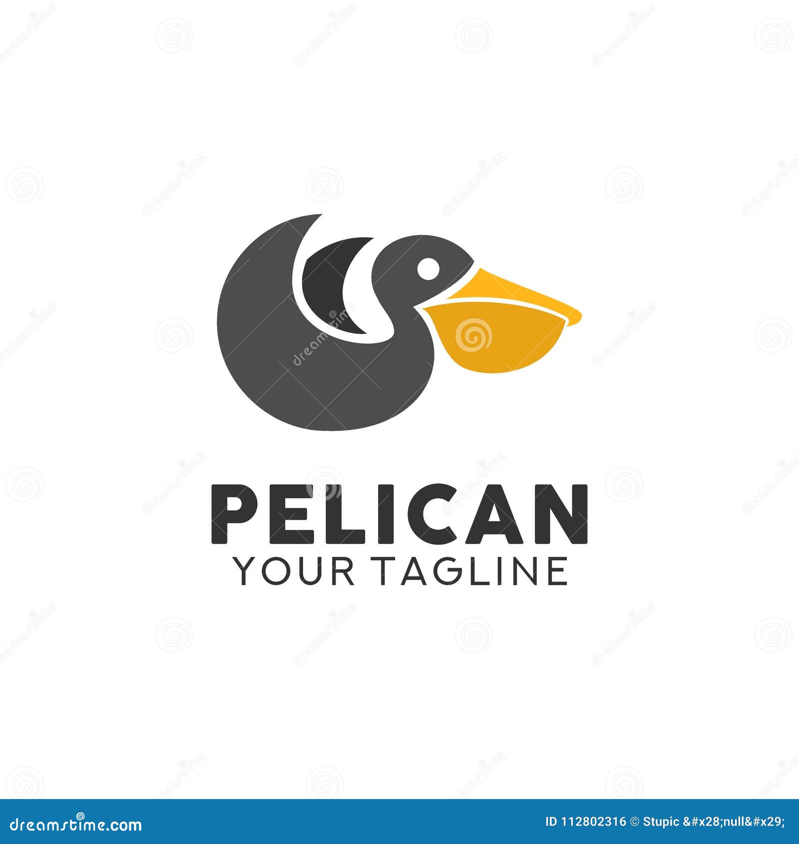 Kreativer Pelikan Logo Design Vector Art Logo Vektor Abbildung ...