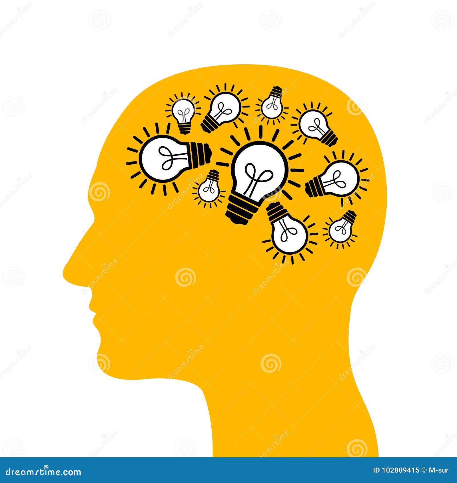Kreativer Verstand vektor abbildung. Illustration von ikone - 102809415