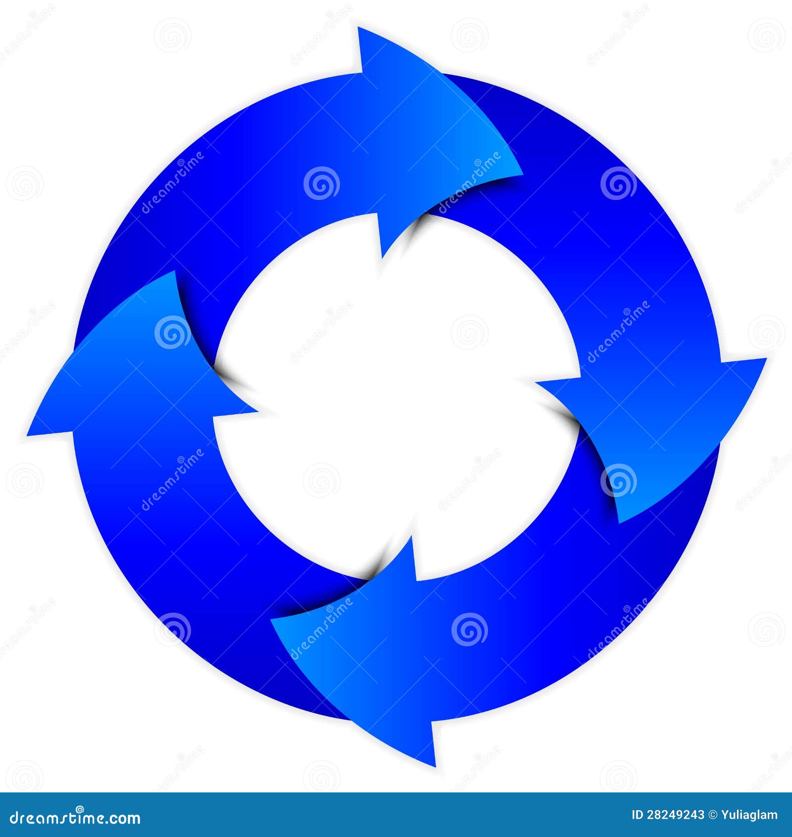 Kreis Von Den Blauen Pfeilen Stock Abbildung - Illustration von kreis ...