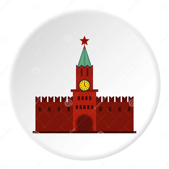 Kremlin icon circle stock vector. Illustration of government - 108599911