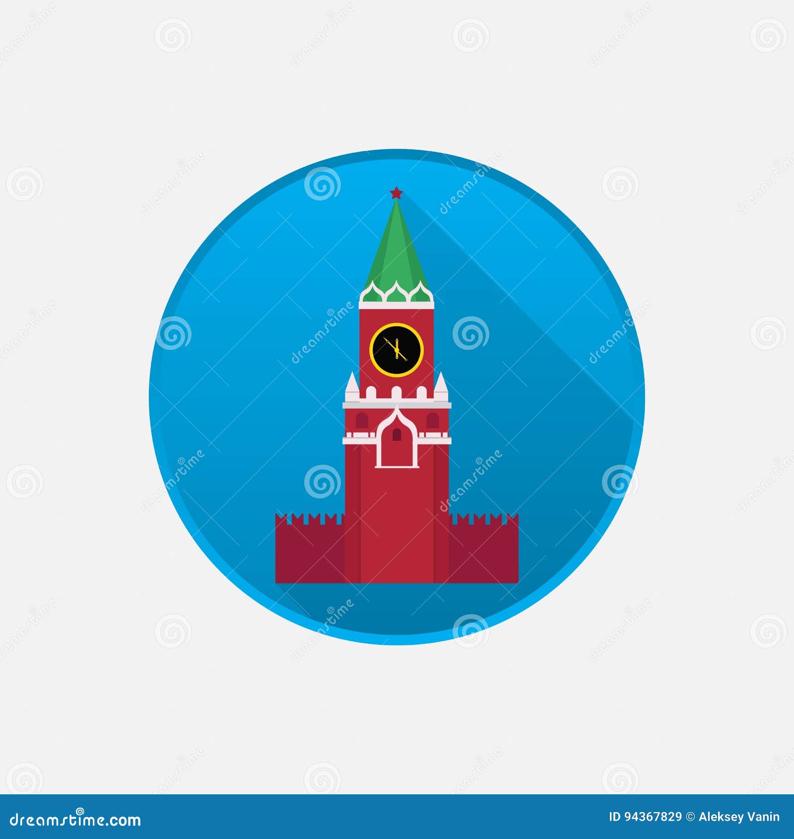 Kremlin Icon Vector Isolated on White. Stock Vector - Illustration of ...