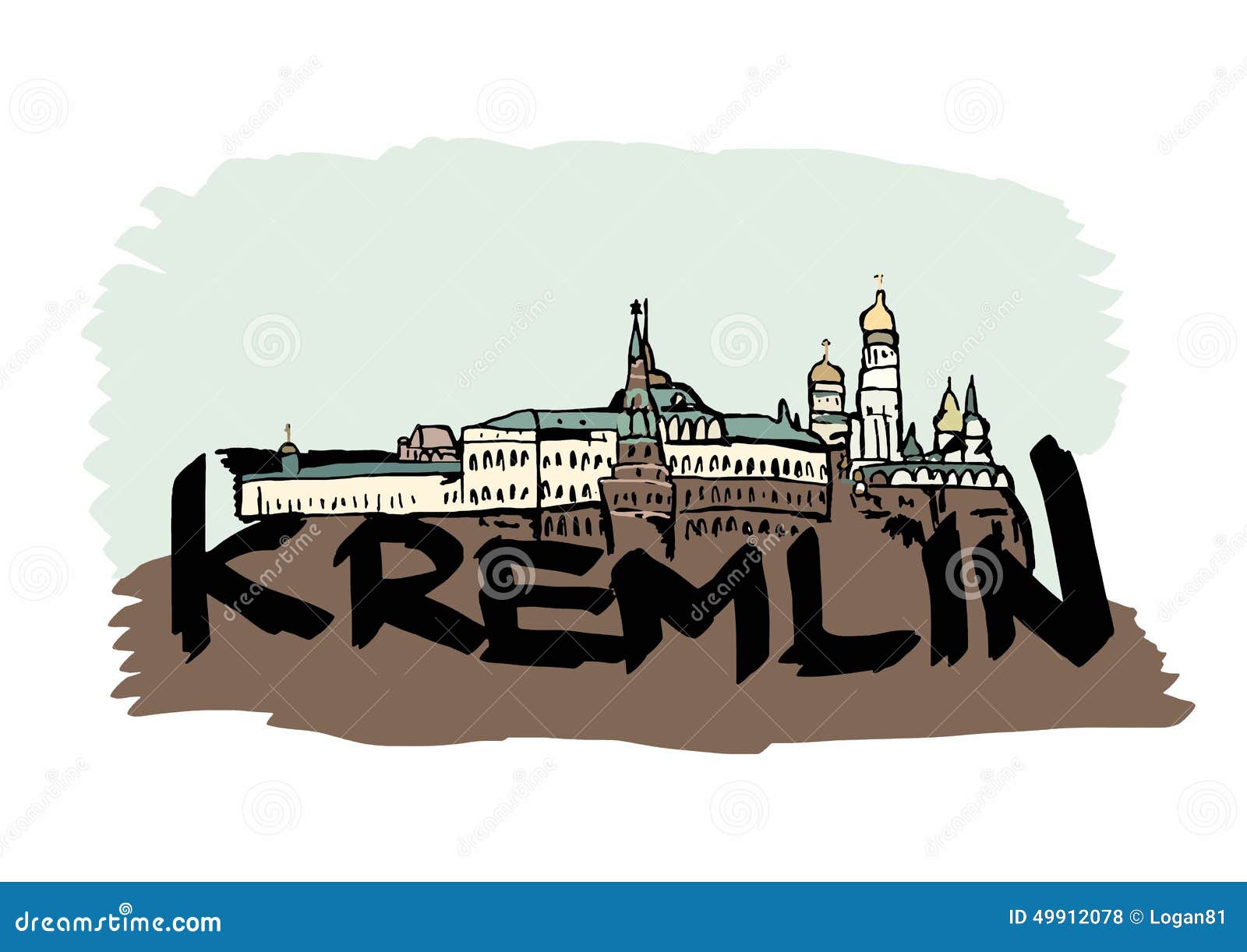 Kremlin stock illustration. Illustration of cartoon, history - 49912078