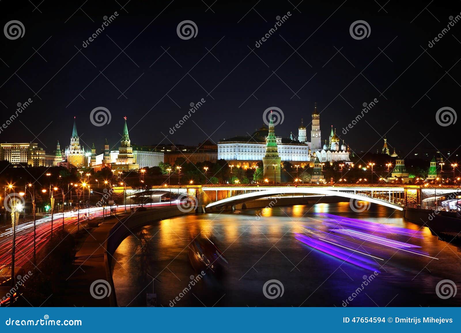 Kremlin stock photo. Image of blue, night, life, panoramic - 47654594