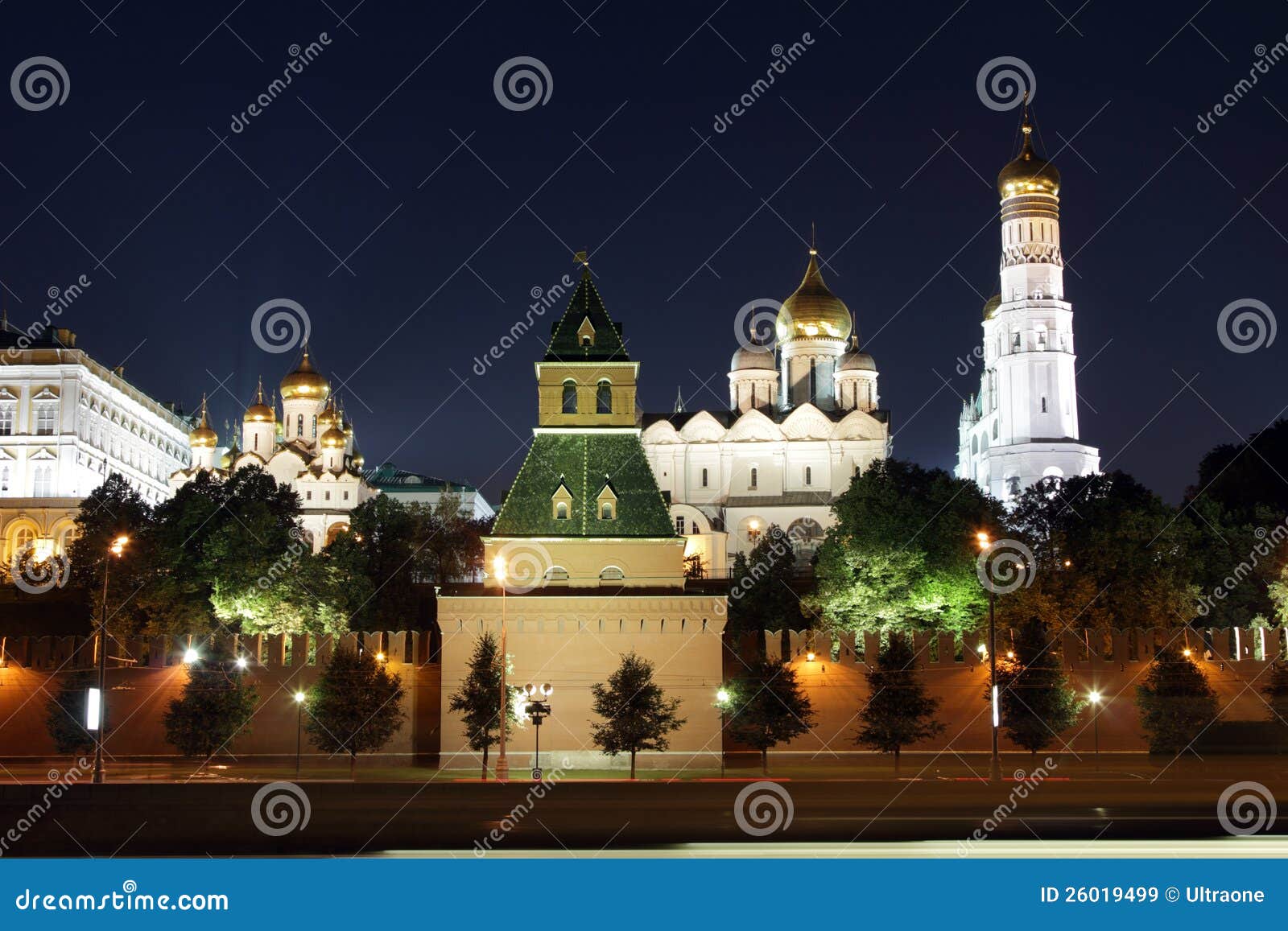 Kremlin at Night. Moscow, Russia. Stock Image - Image of night ...