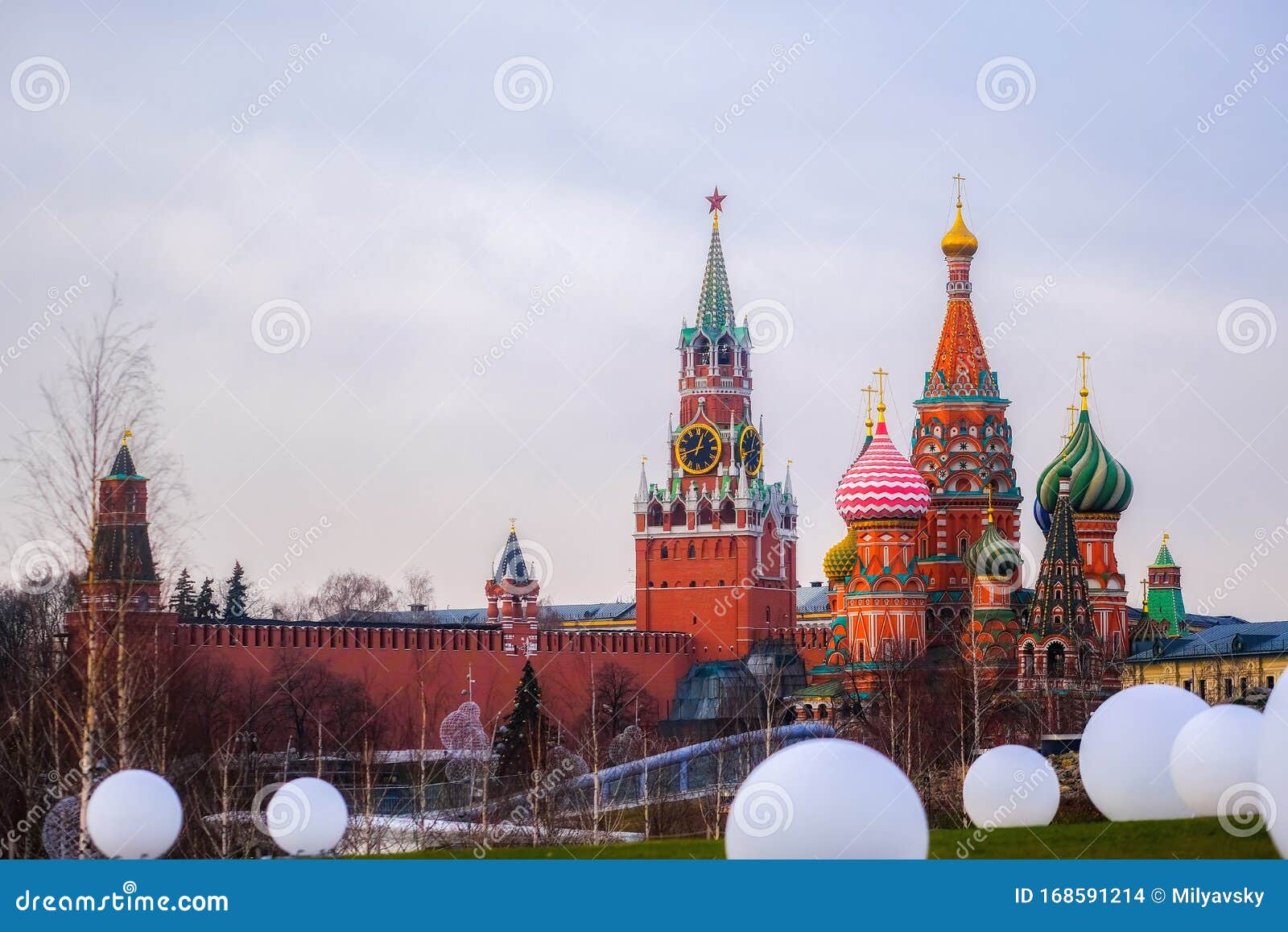 Kremlin, Red Brick Building and Some Street Art Editorial Stock Image ...