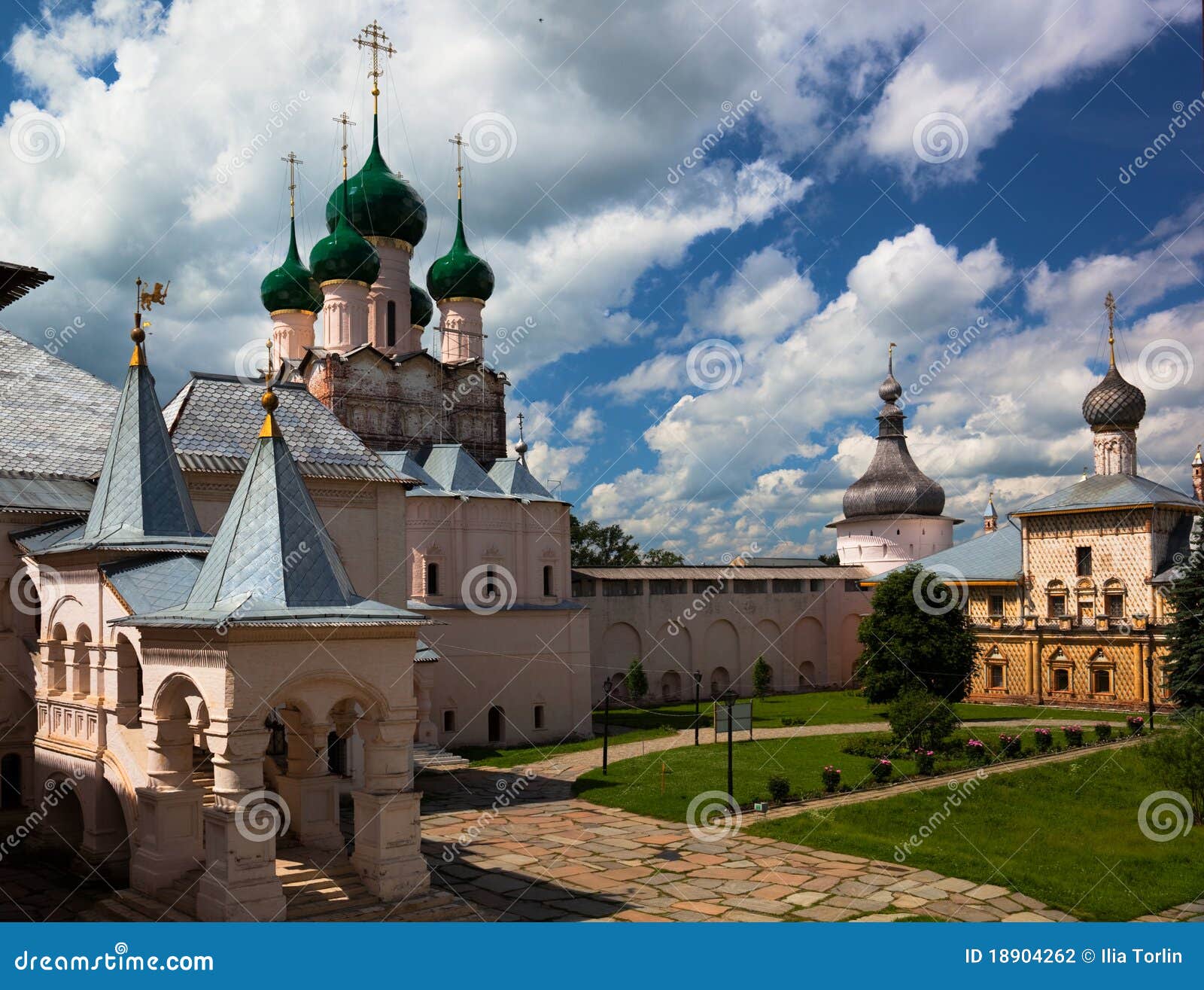 Kremlin in Rostov Veliky. Russia Stock Photo - Image of grass ...
