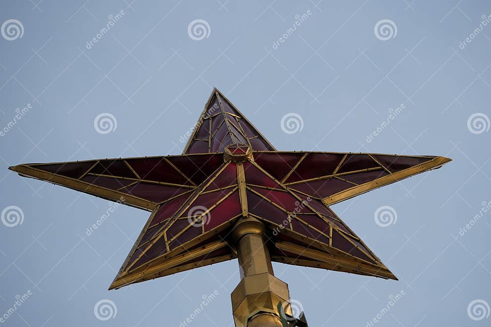 Kremlin star. stock image. Image of ruby, ethnicity - 346985967