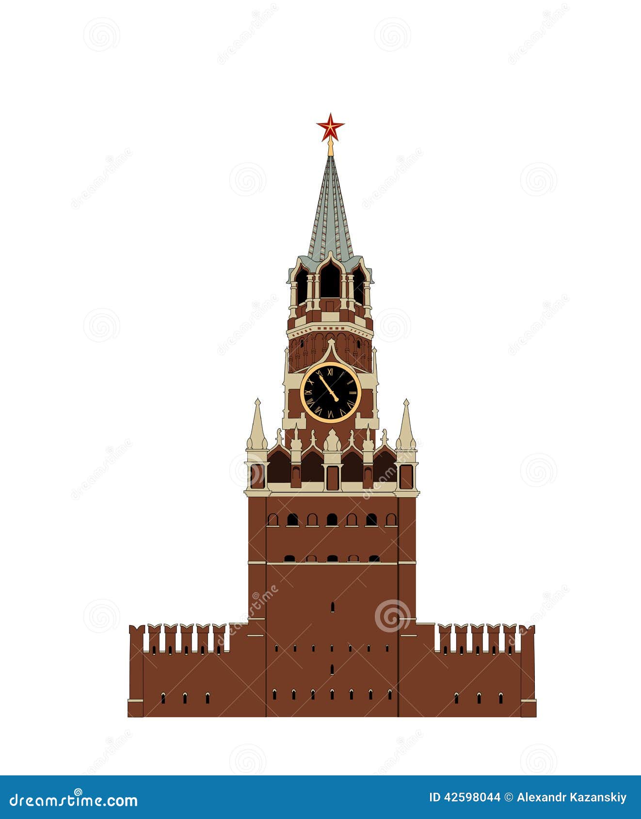 Kremlin Tower Icon Vector Illustration | CartoonDealer.com #99172876