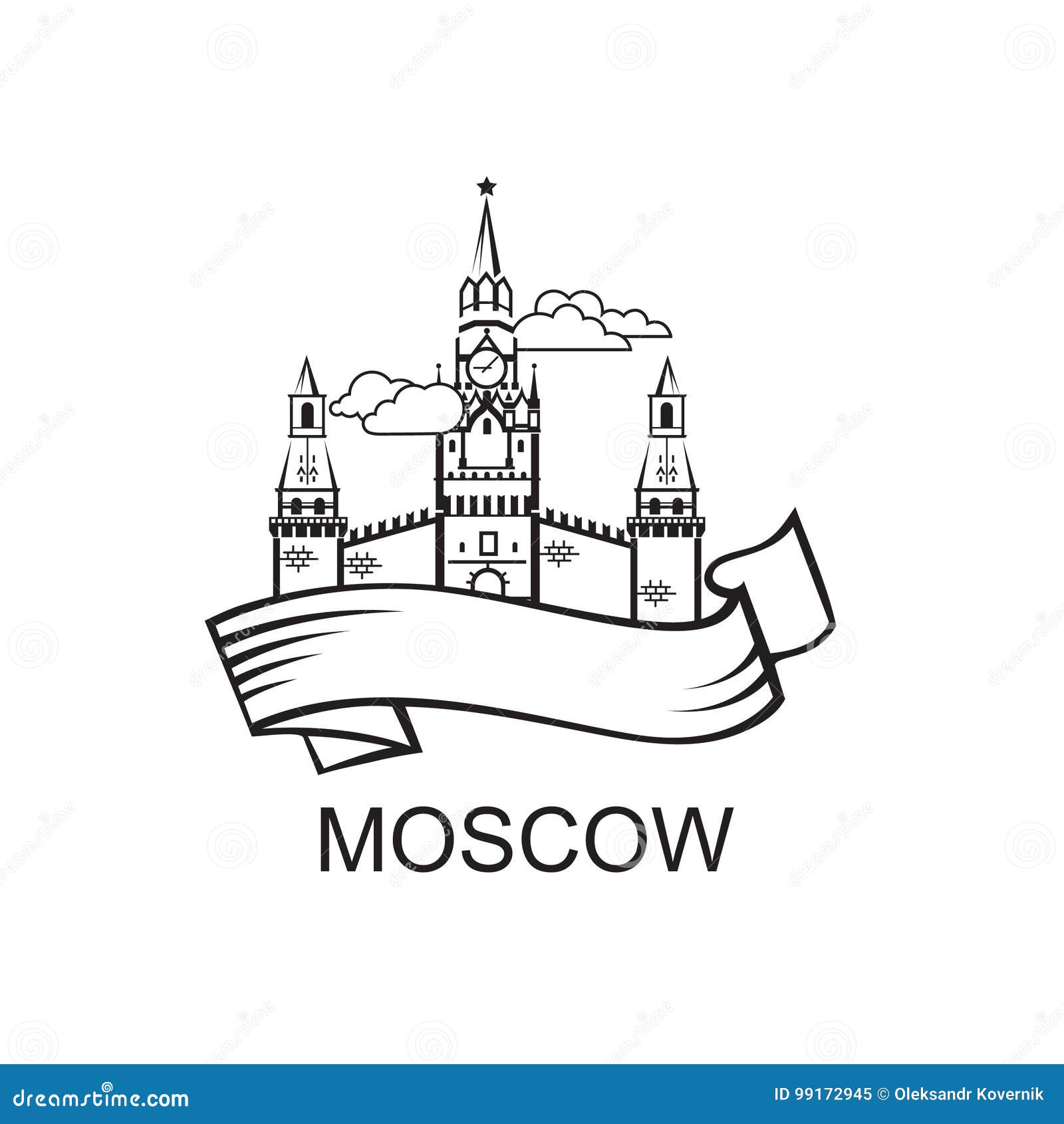 Kremlin tower icon stock vector. Illustration of logo - 99172945