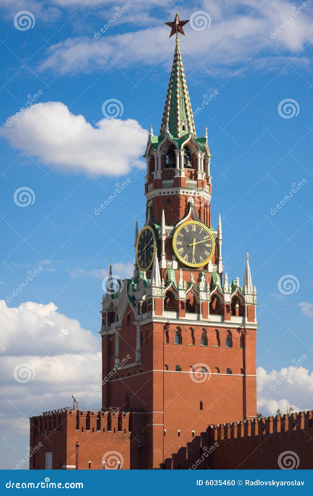Kremlin Tower With A Red Star Stock Photography | CartoonDealer.com ...