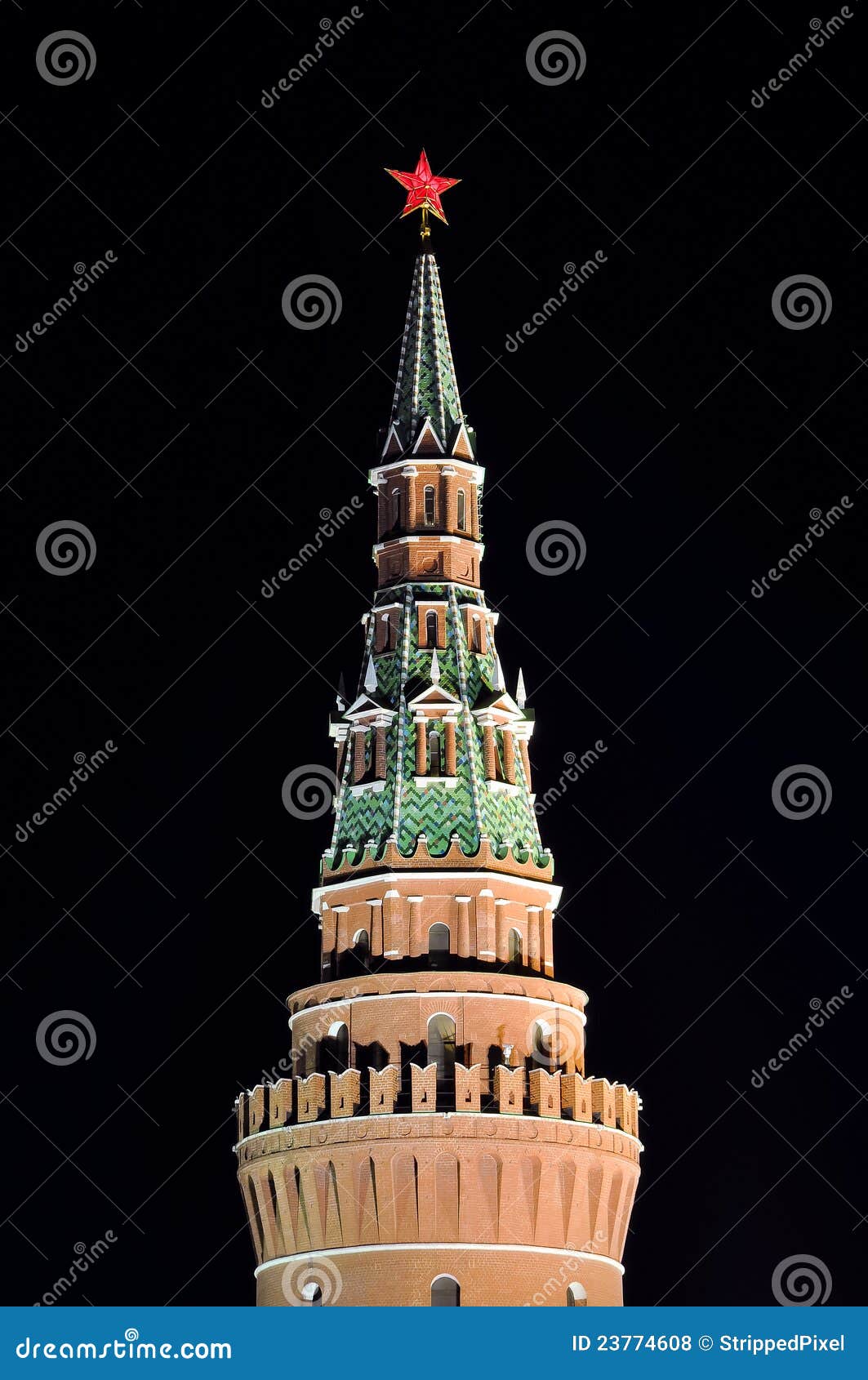 Kremlin Tower and Red Star, Moscow Stock Photo - Image of star ...