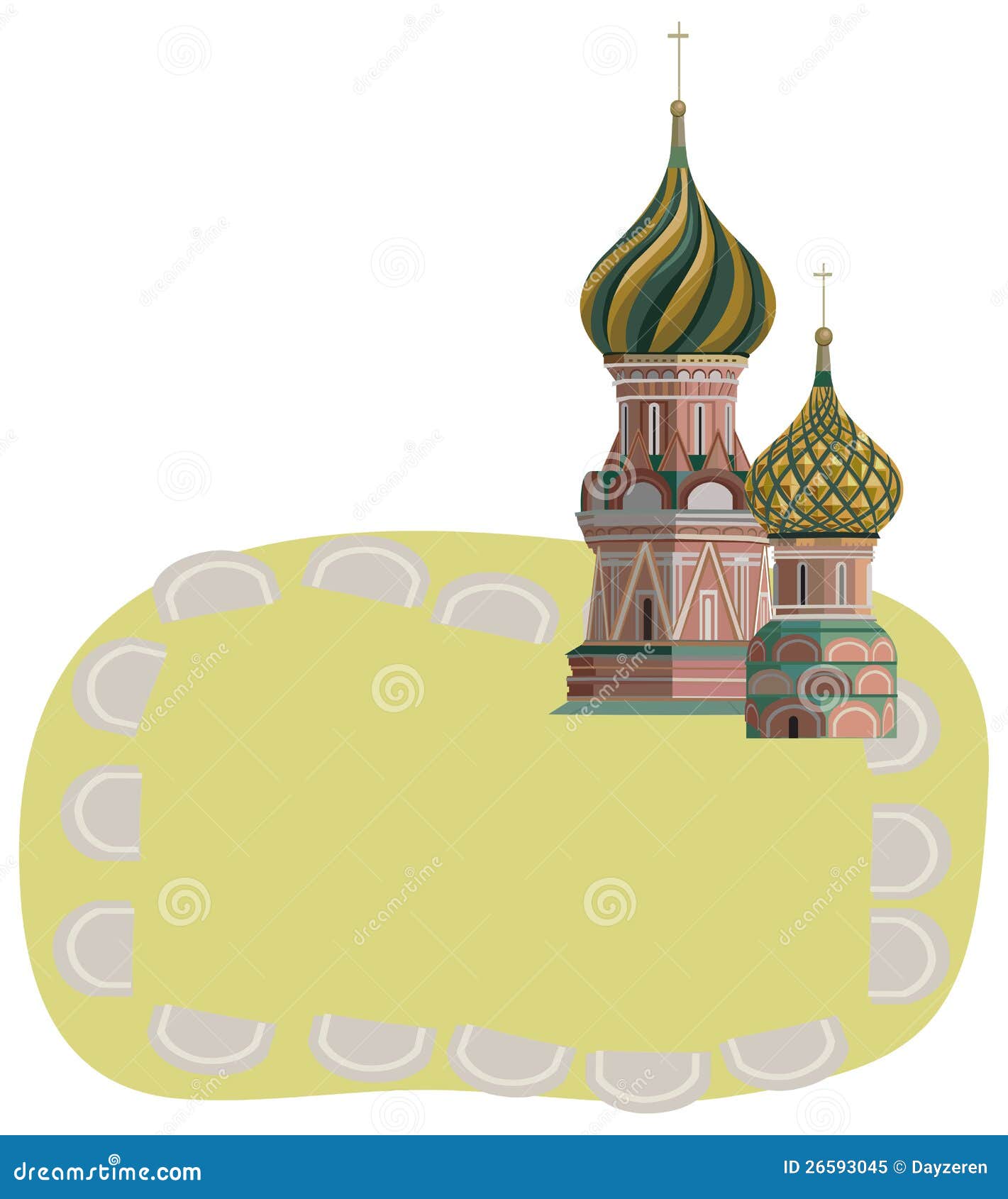 Kremlin Towers Cartoon Vector | CartoonDealer.com #26592907