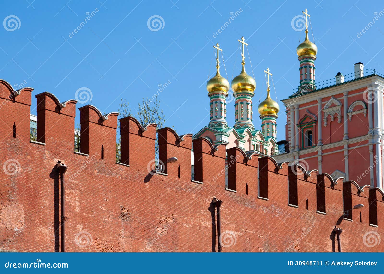 Kremlin Wall in Moscow stock image. Image of wall, kremlin - 30948711