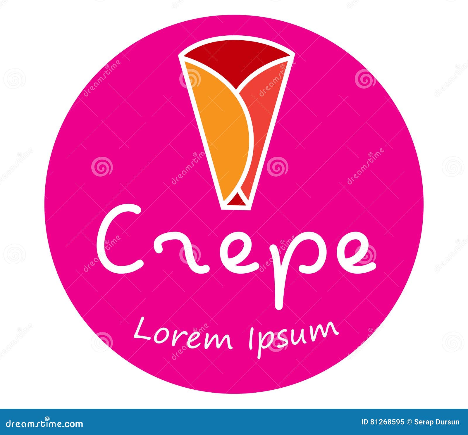 Krepp Logo Design stock abbildung. Illustration von bunt - 81268595