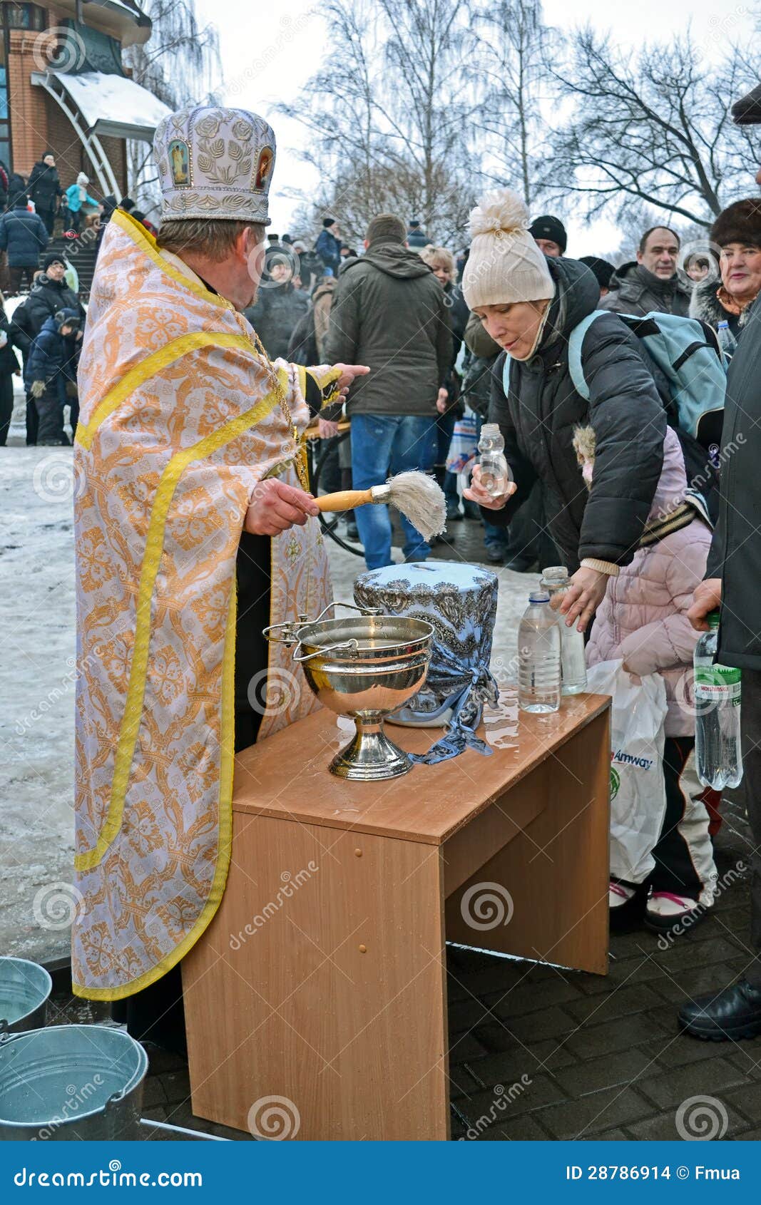 Kreshchenya (Epiphany) Morning in Kiev, Ukraine Editorial Stock Image ...