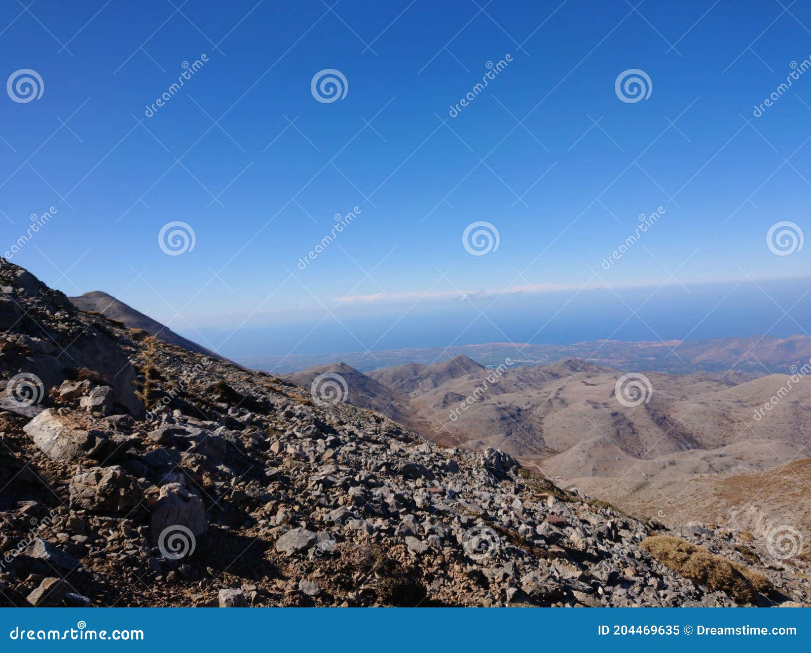 Kreta mount ida stock image. Image of landscape, horizont - 204469635