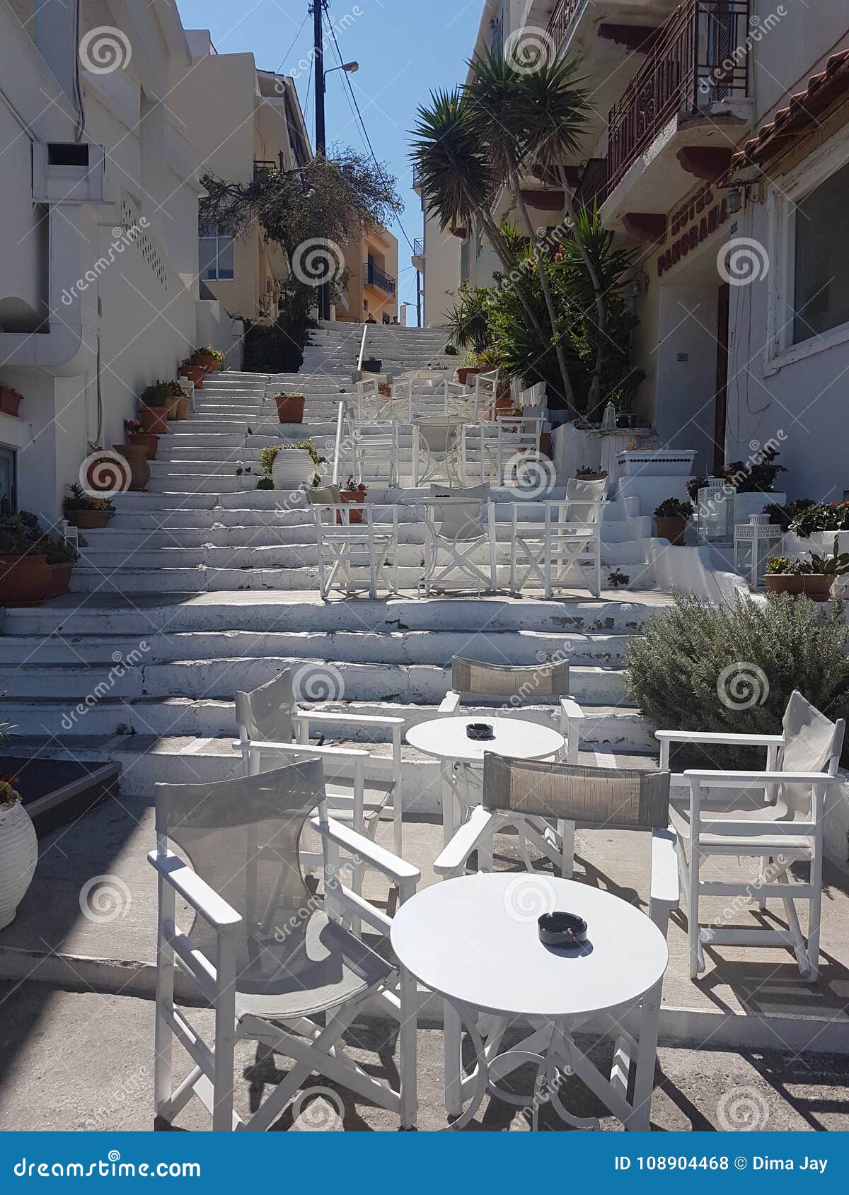 Krete stock photo. Image of patio, tree, landscape, table - 108904468