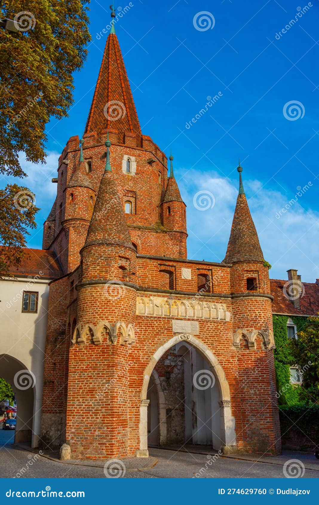 Kreuztor Gate in German Town Ingolstadt Stock Photo - Image of house ...