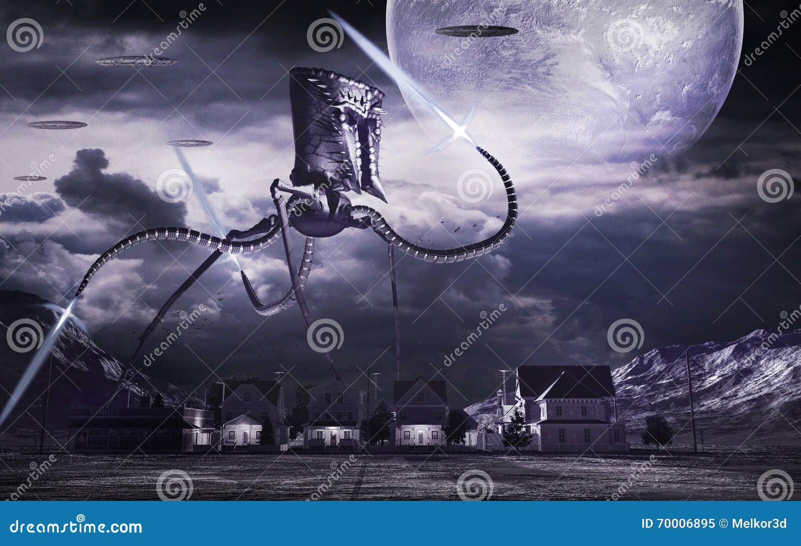 Kriegsmaschine vom Raum stock abbildung. Illustration von maschine ...