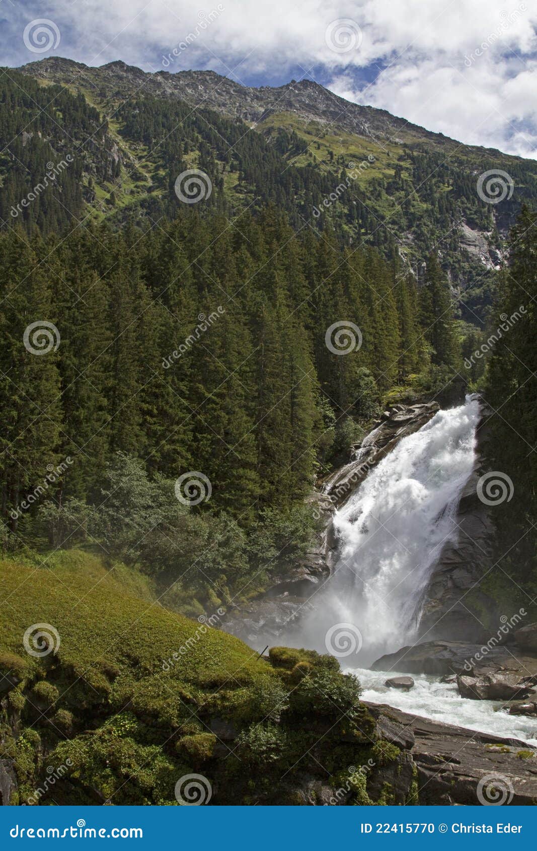 Krimmel Waterfalls stock photo. Image of water, krimml - 22415770