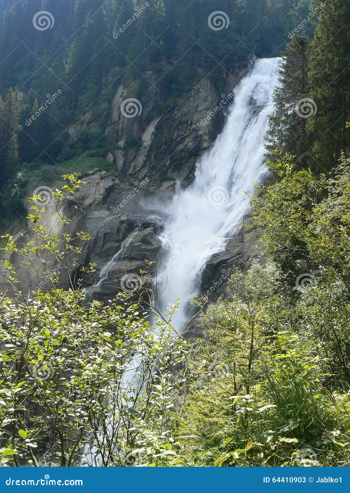 Krimml Waterfalls in Austria Stock Image - Image of mountains ...