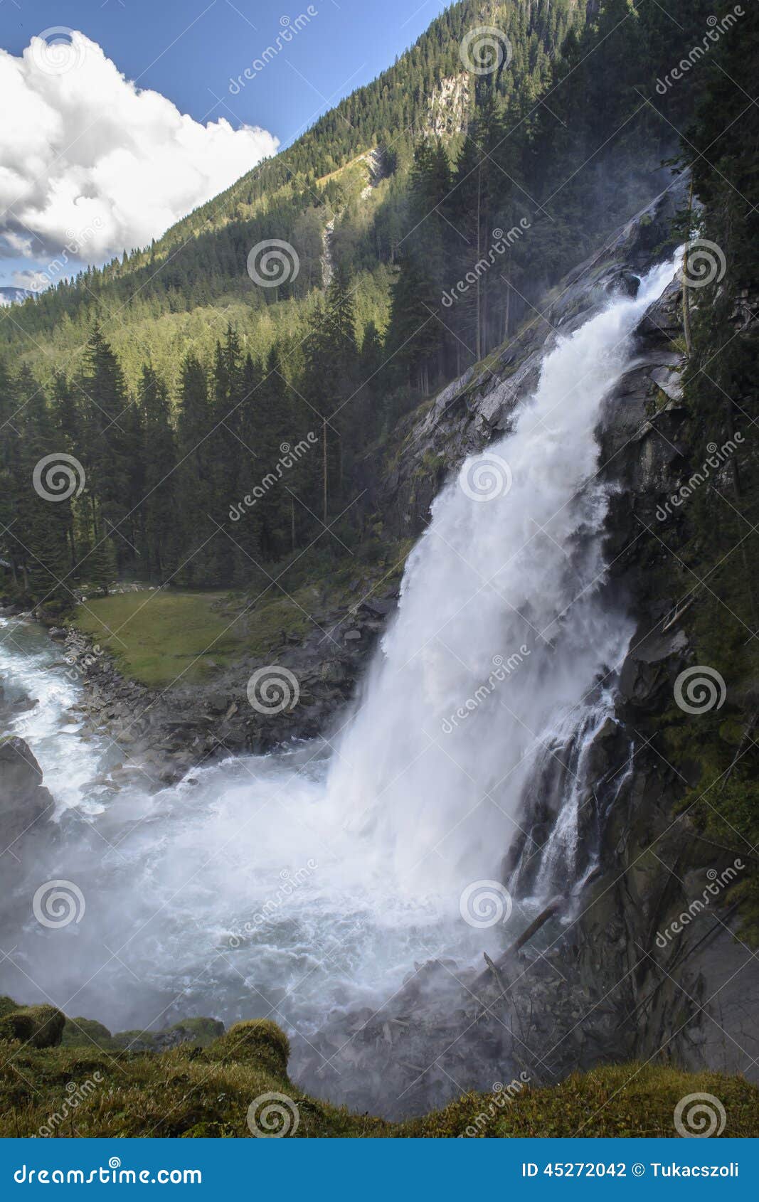 The Krimml Waterfalls in Austria Stock Photo - Image of heart, sunrise ...