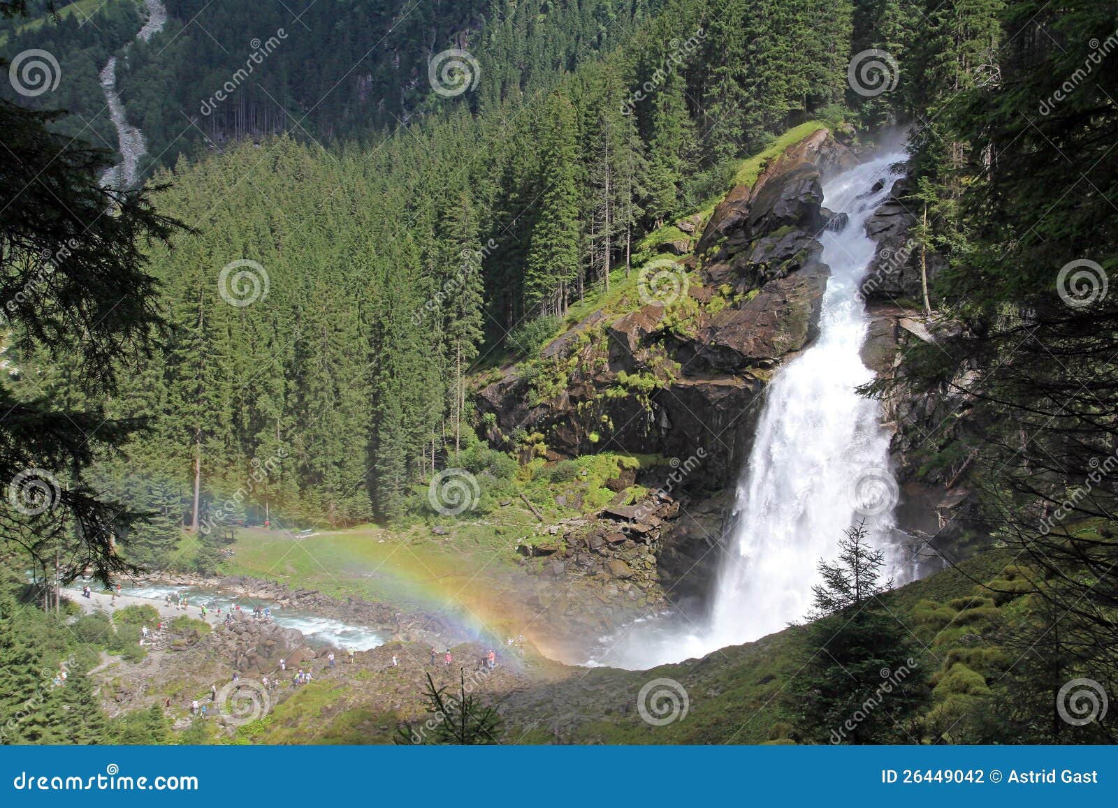 The Krimmler Waterfalls in Austria Stock Photo - Image of autumn, fast ...