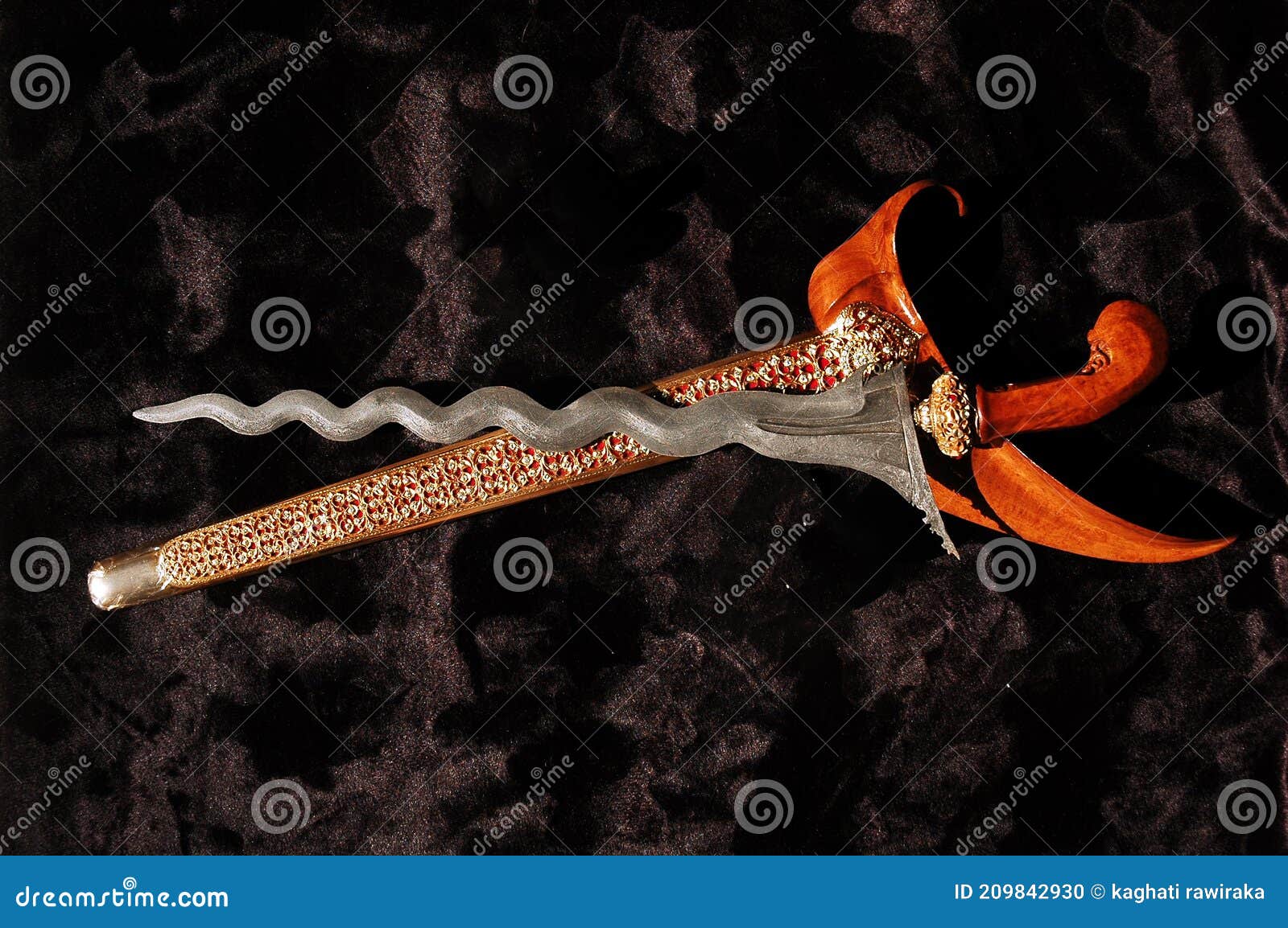 Kris Curve Ancient Weapon from Java Stock Photo - Image of weapon ...