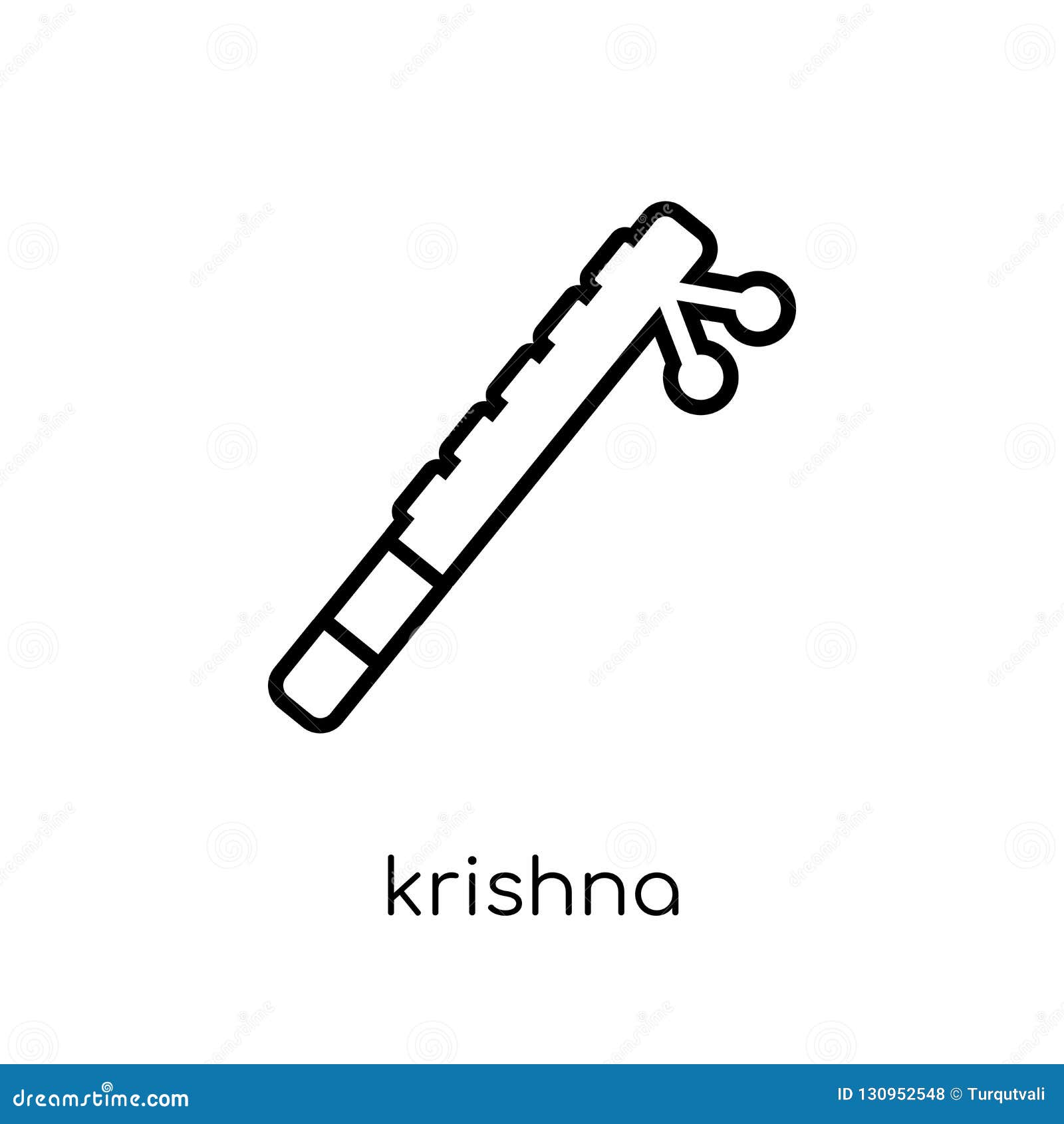 Krishna Icon. Trendy Modern Flat Linear Vector Krishna Icon on W Stock ...