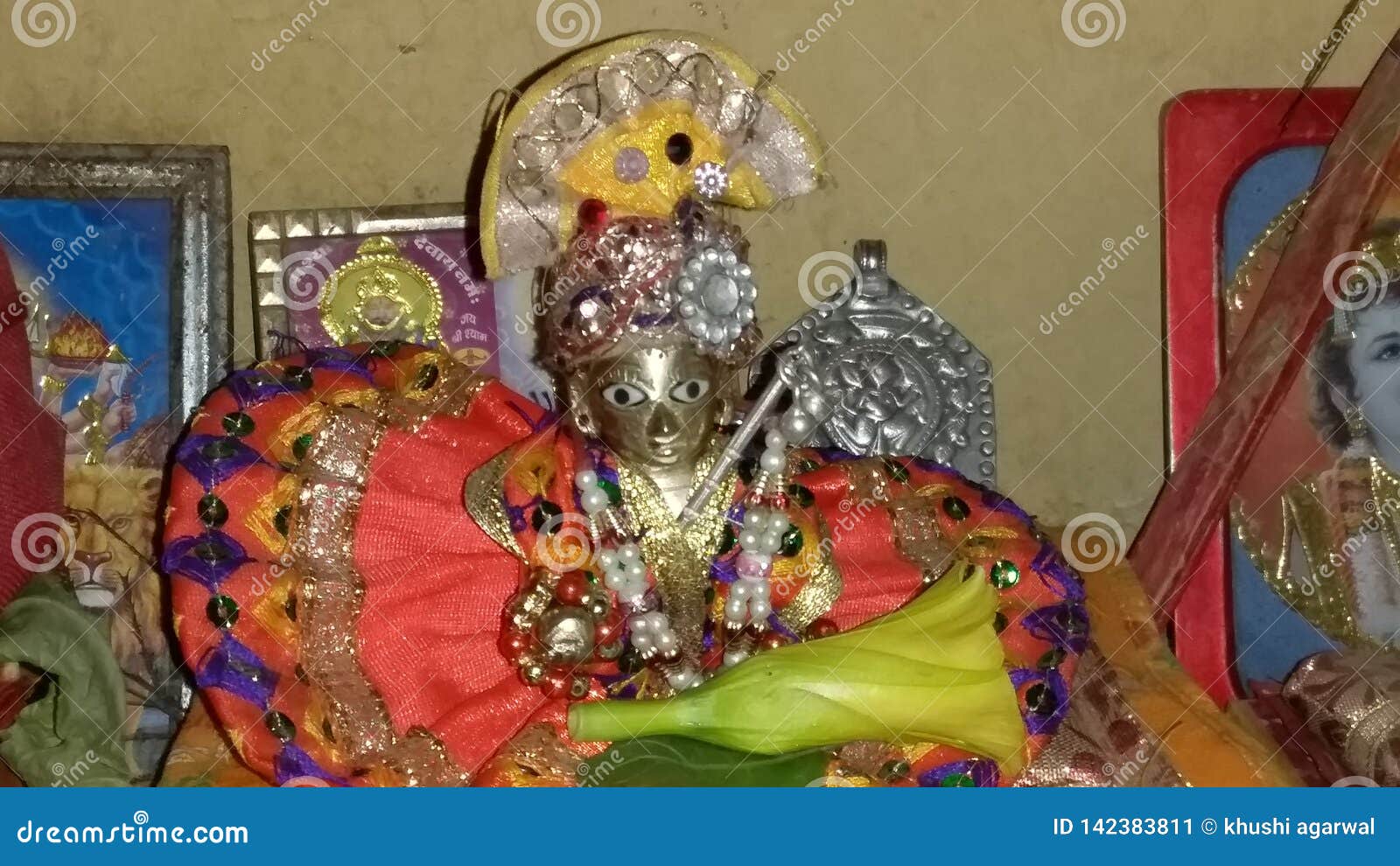 Krishna stock image. Image of krishna, shree, real - 142383811