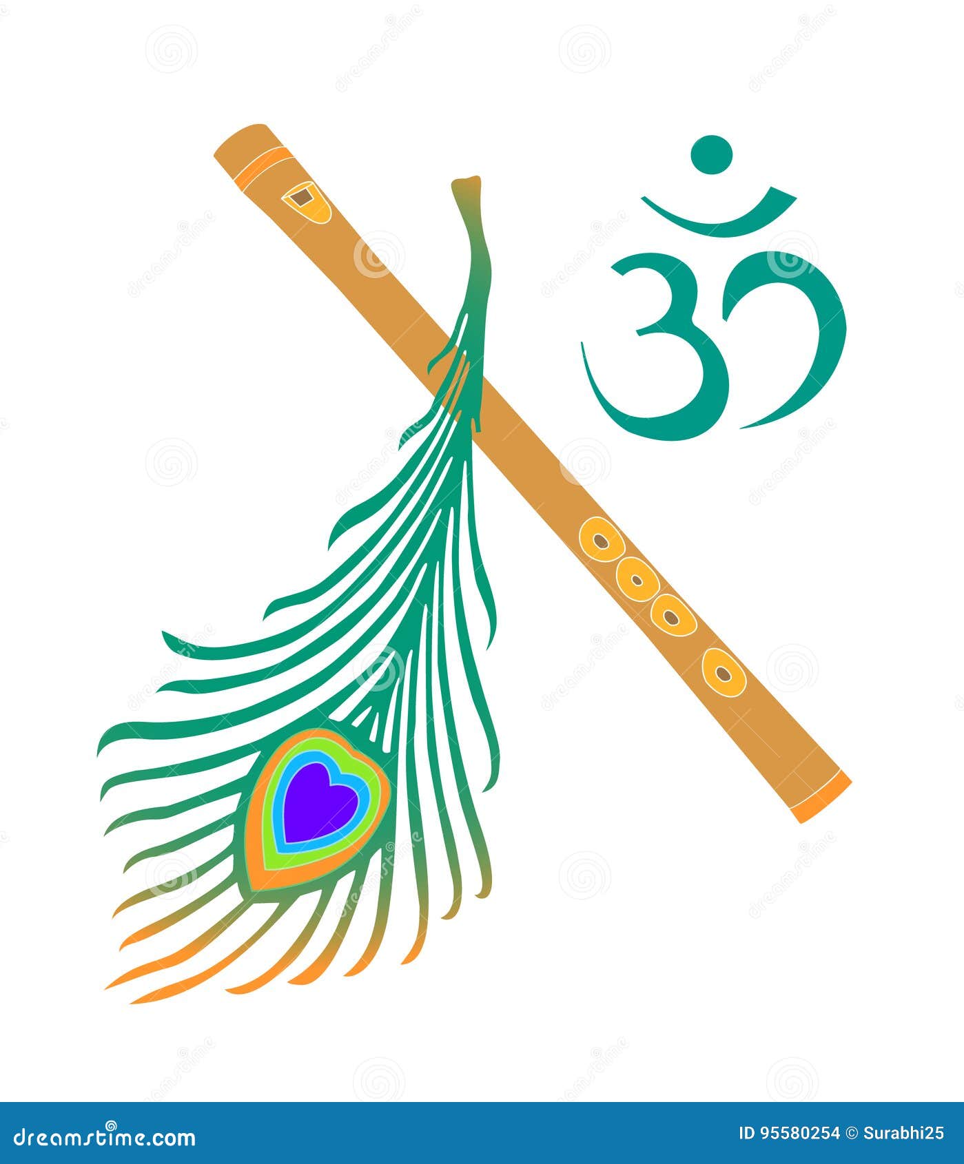 Om Or Krishna Symbol With Diamond Royalty-Free Stock Image ...
