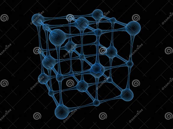 Kristallgitter Des Natriumchlorids Oder Des Salzes (NaCl) Stock ...