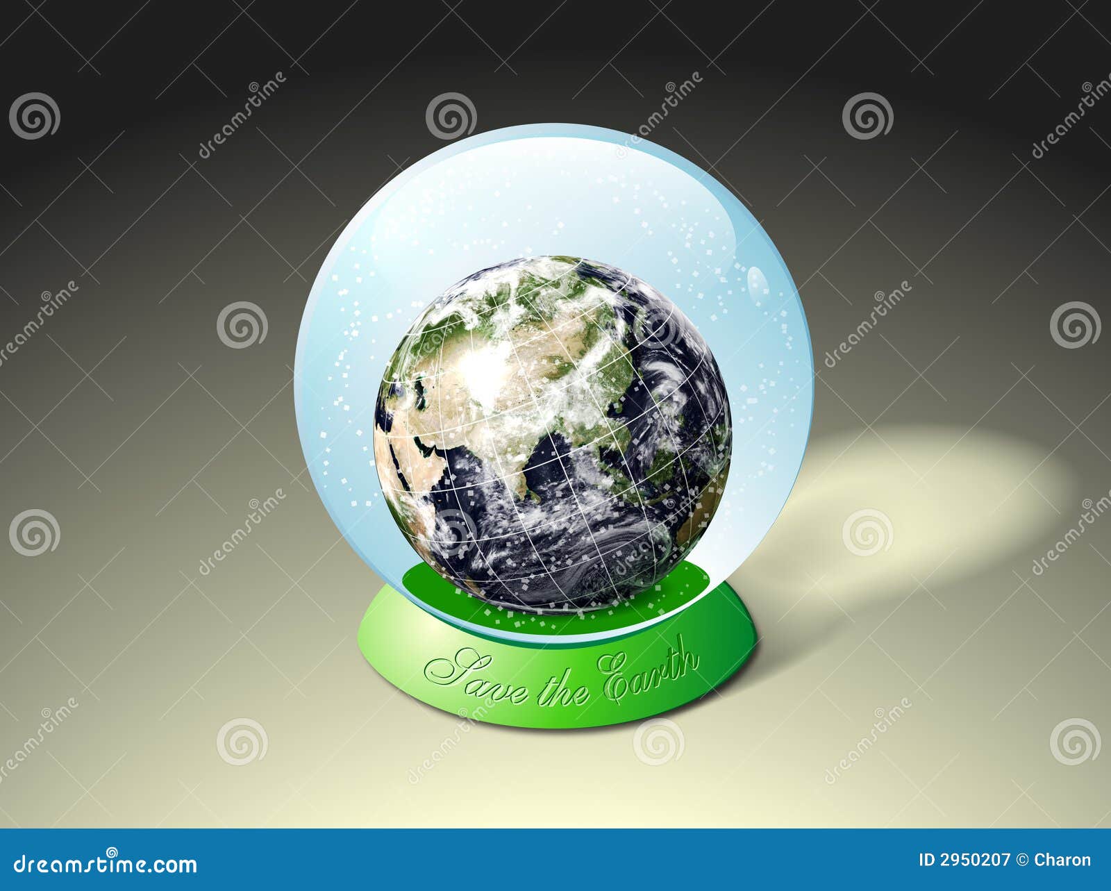 Kristallkugel Mit Planetenkugel Stock Abbildung - Illustration von ...