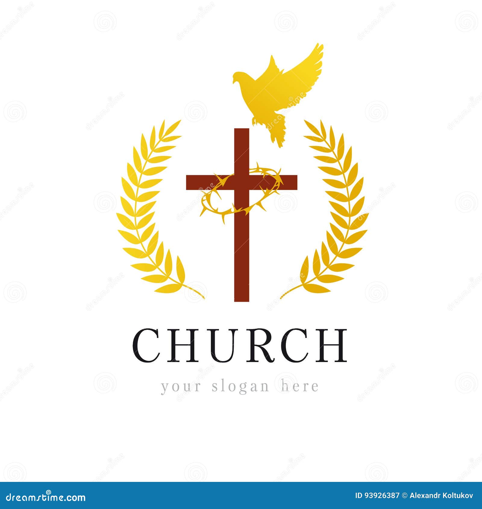 Kristen vektorlogo vektor illustrationer. Illustration av logotyp ...