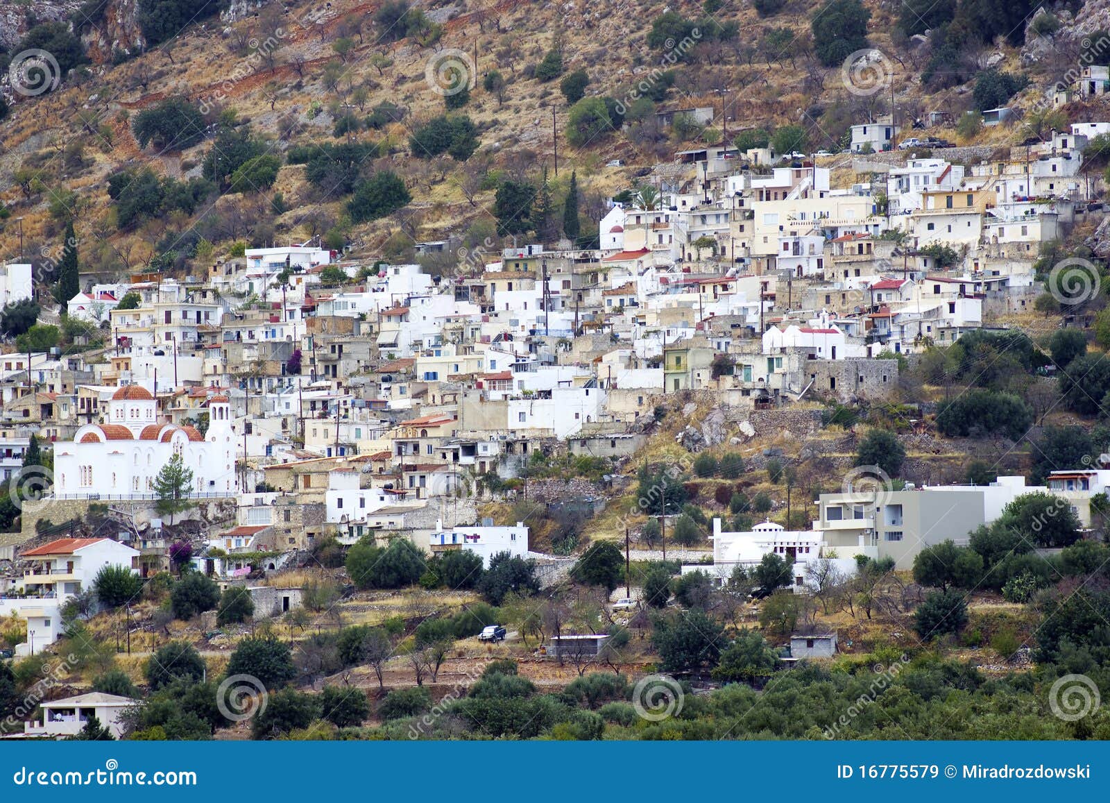 Kritsa - Village in the Cretan Mountains Stock Image - Image of greece ...