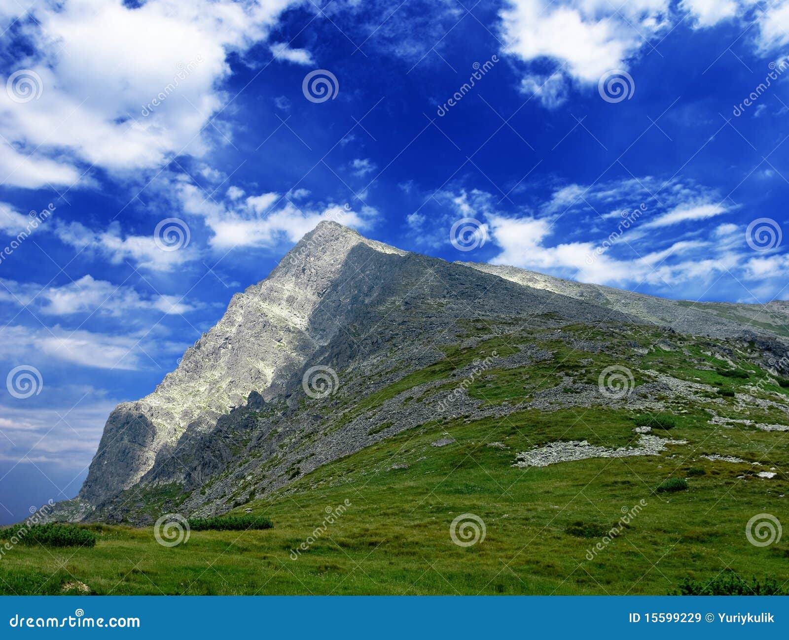 Krivan mountain stock image. Image of slope, bright, scene - 15599229