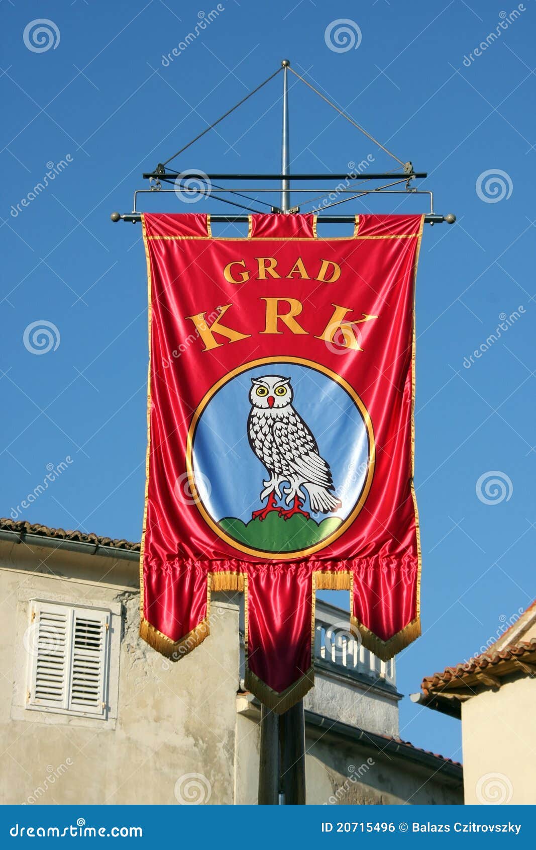 Krks city flag stock photo. Image of town, europe, symbol - 20715496