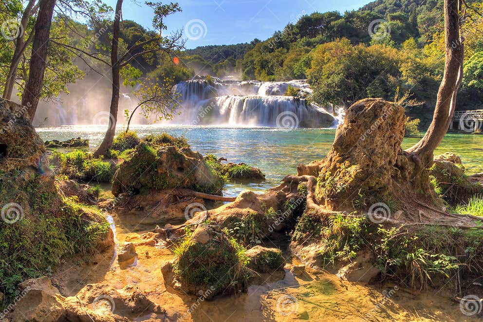 Krka falls stock image. Image of forest, environment - 29084739